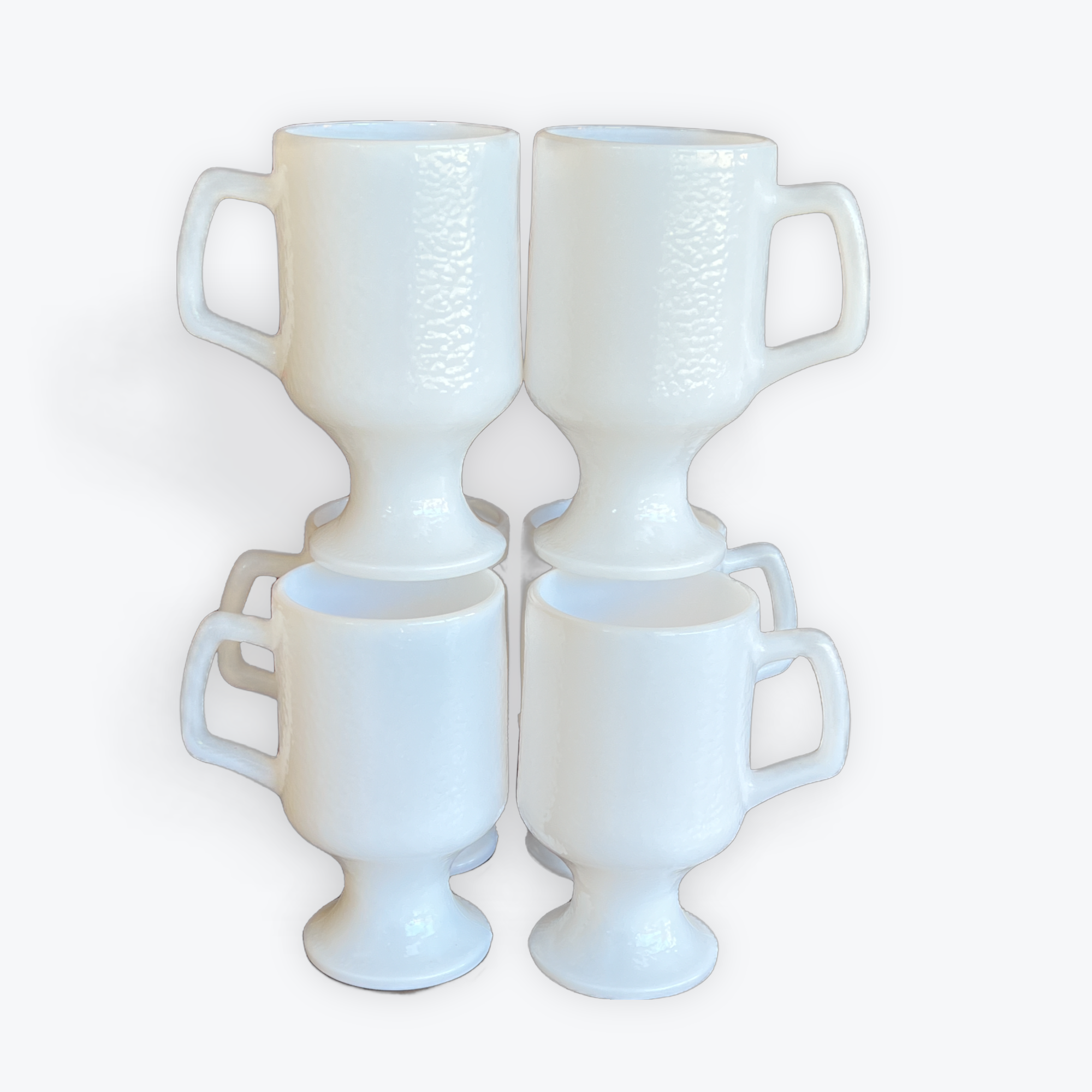 Vintage Hazel Atlas Milk Glass Tall Mugs- Set of 6 | Greene Acres ...