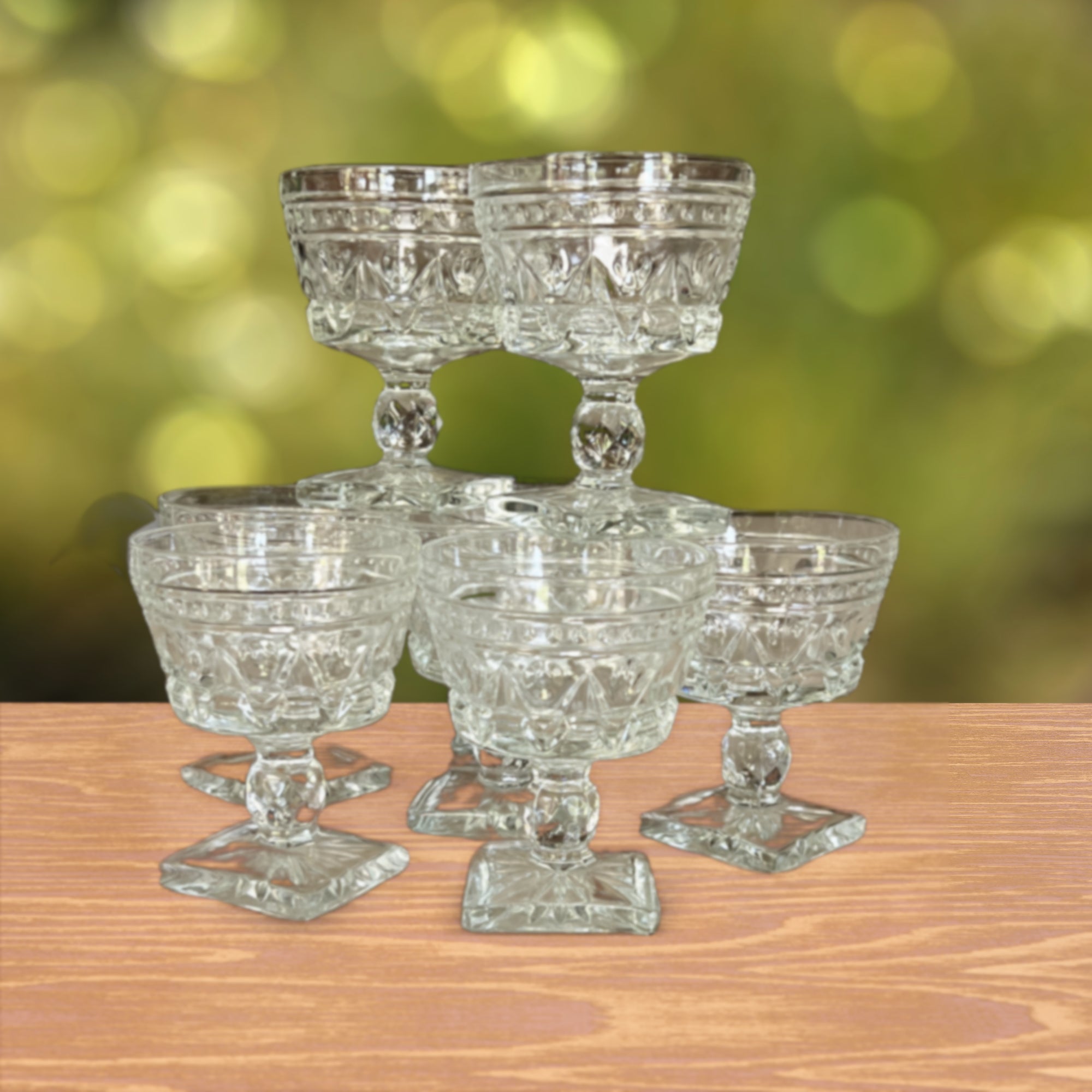 Indiana Glass Colony Glass Park Lane set of 8 | Greene Acres Christmas ...