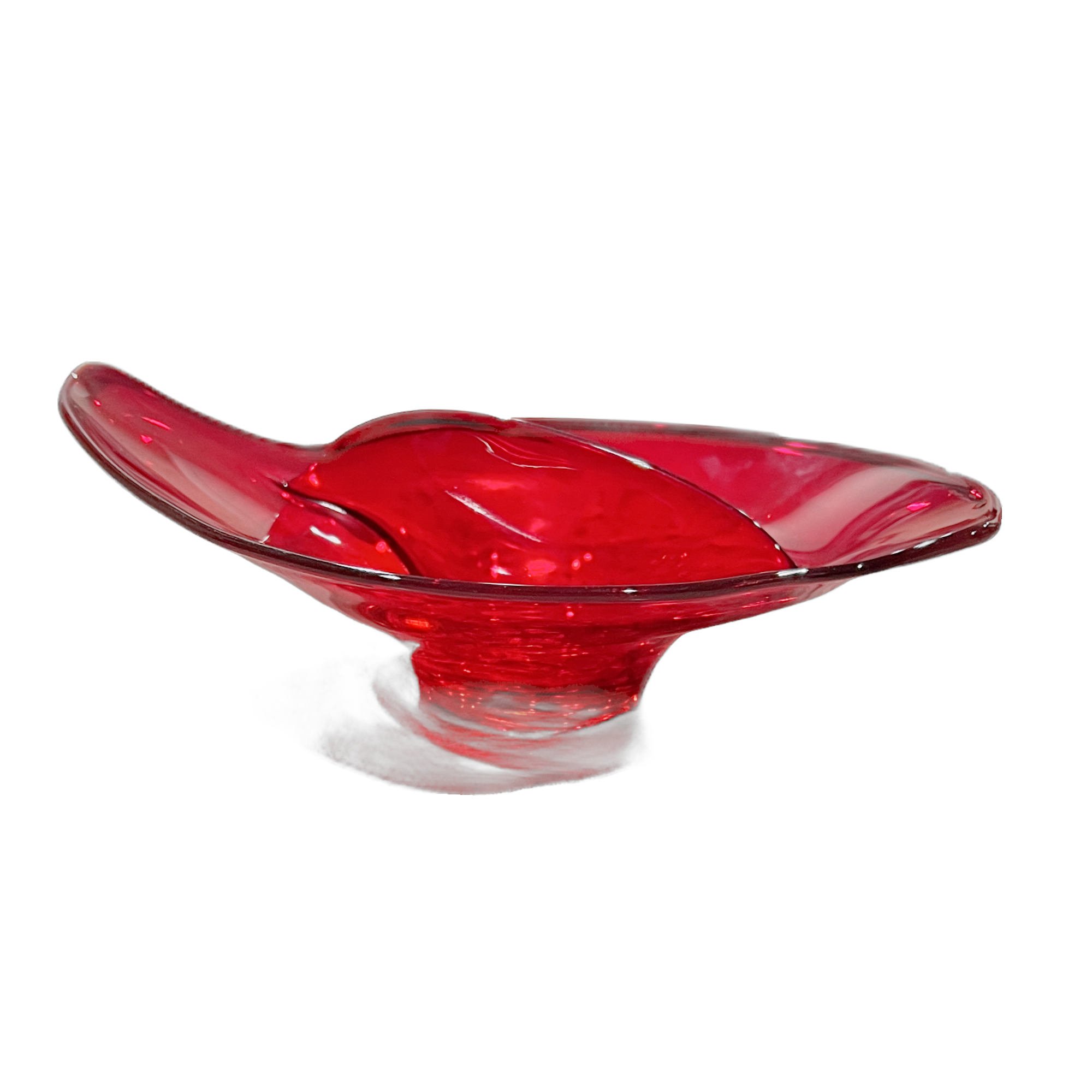 Viking Ruby Red Bon Bon Dish (Divided) | Greene Acres Christmas Tree Farm